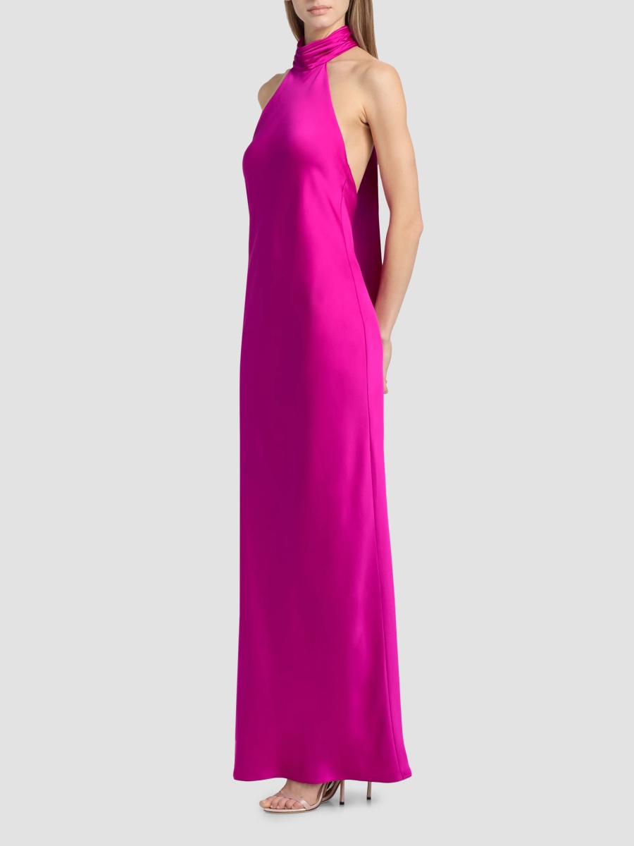 RAMY BROOK tatiana high-neck satin gown